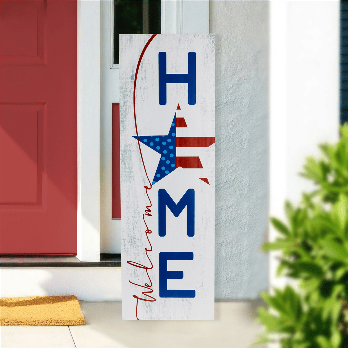 Click here for Northlight Americana Welcome Home Wooden Porch Boa... prices