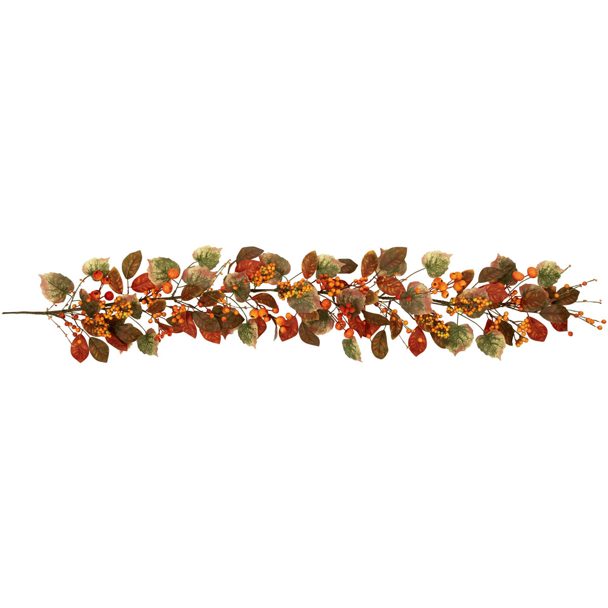 Northlight 5ft X 10in Pumpkin And Berry Unlit Thanksgiving Indoor Garland  One Size  Orange