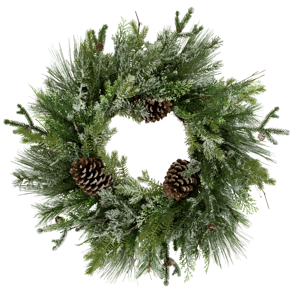 Click here for Northlight 28in. Frosted Mixed Pine & Cedar Christ... prices
