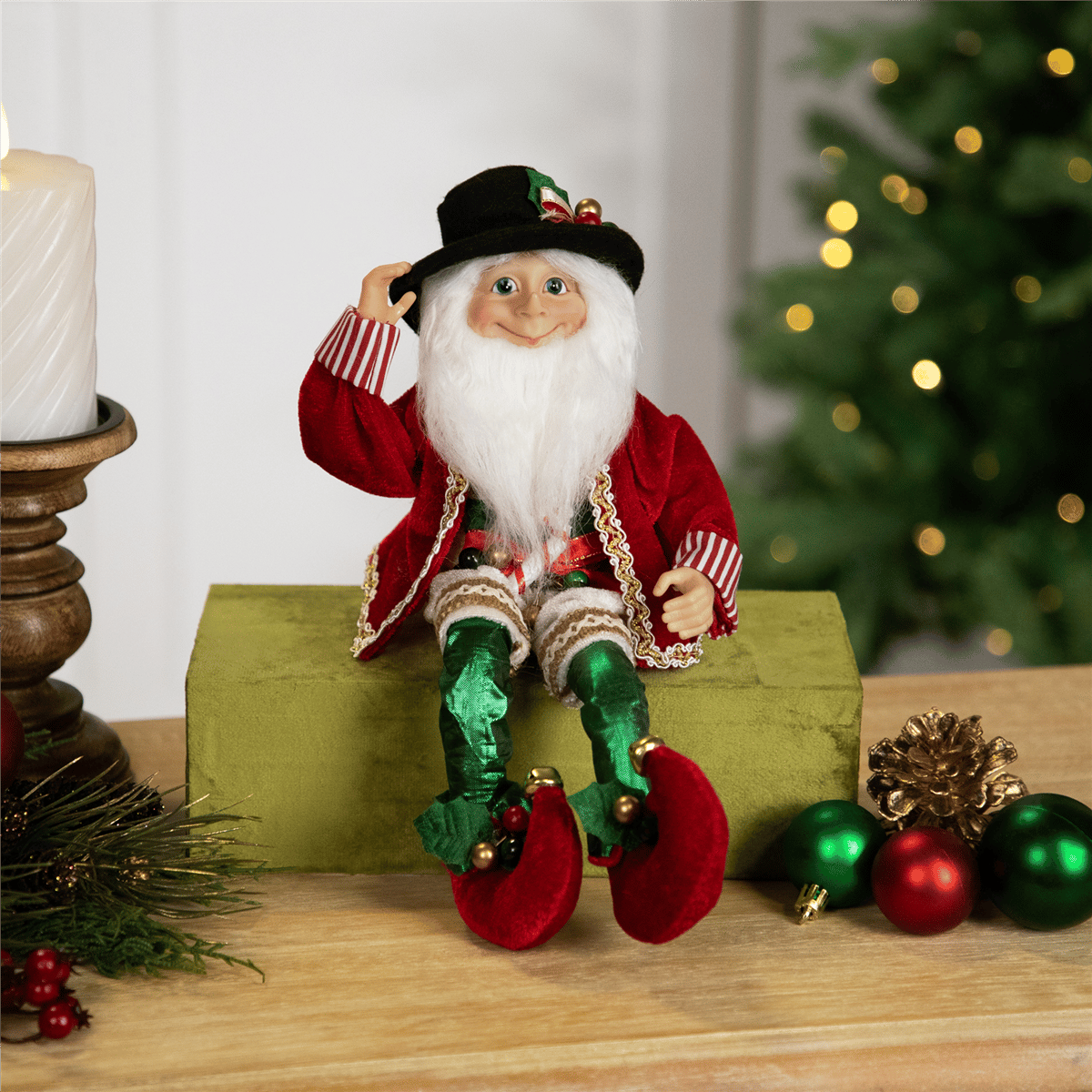Click here for Northlight Candy Cane Elf Christmas Figure prices