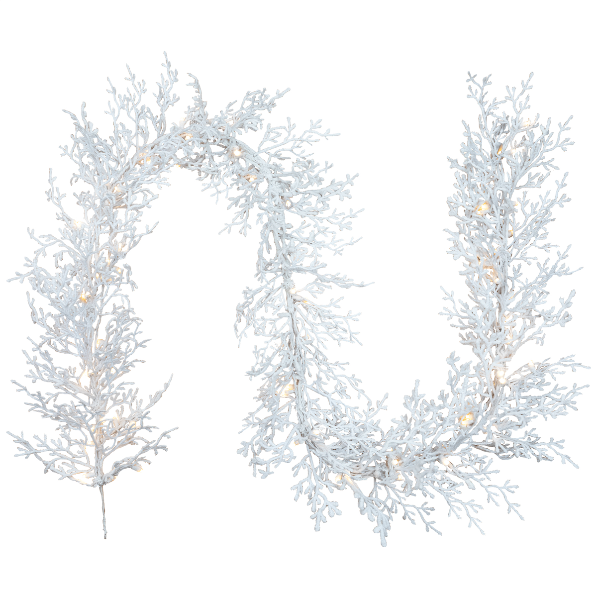 Click here for Northlight 9ft. Warm White LED Flocked Twig Christ... prices
