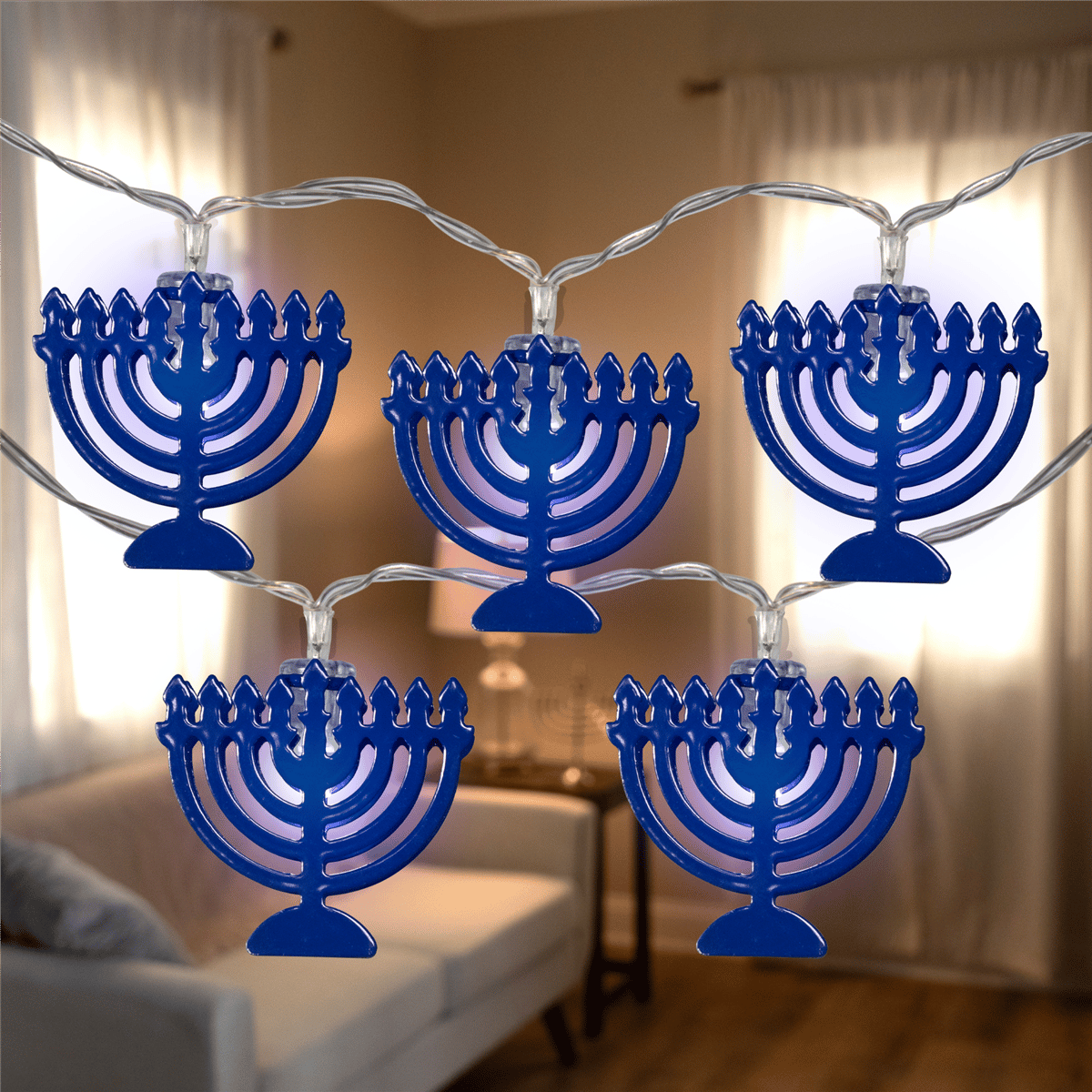 Click here for Northlight 5ft. Clear LED Menorah Hanukkah Light S... prices