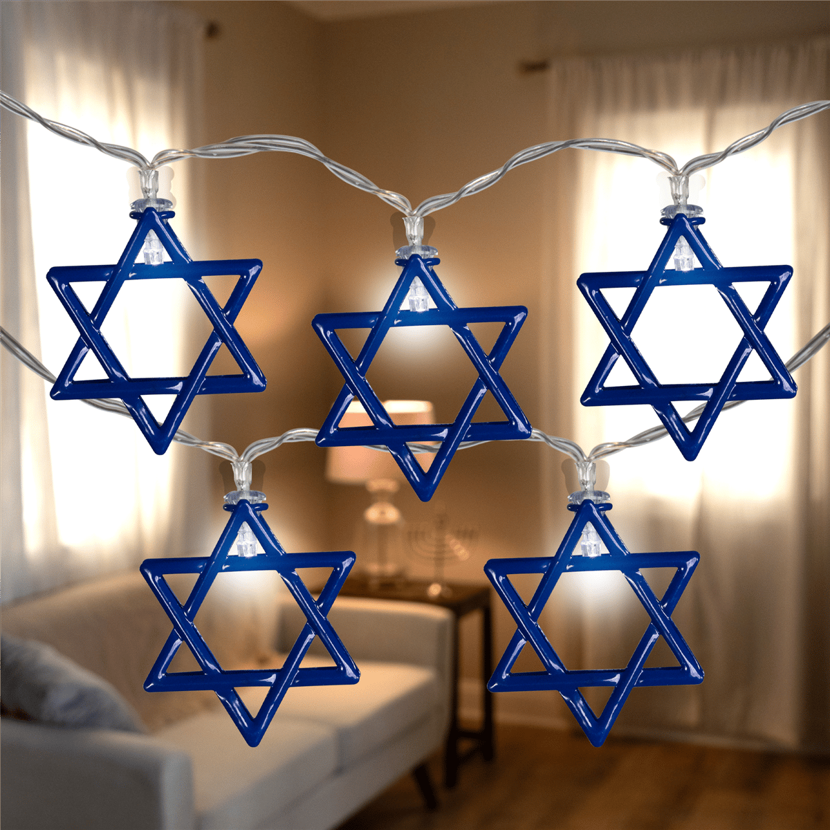 Click here for Northlight 5ft. White LED Star of David Hanukkah L... prices