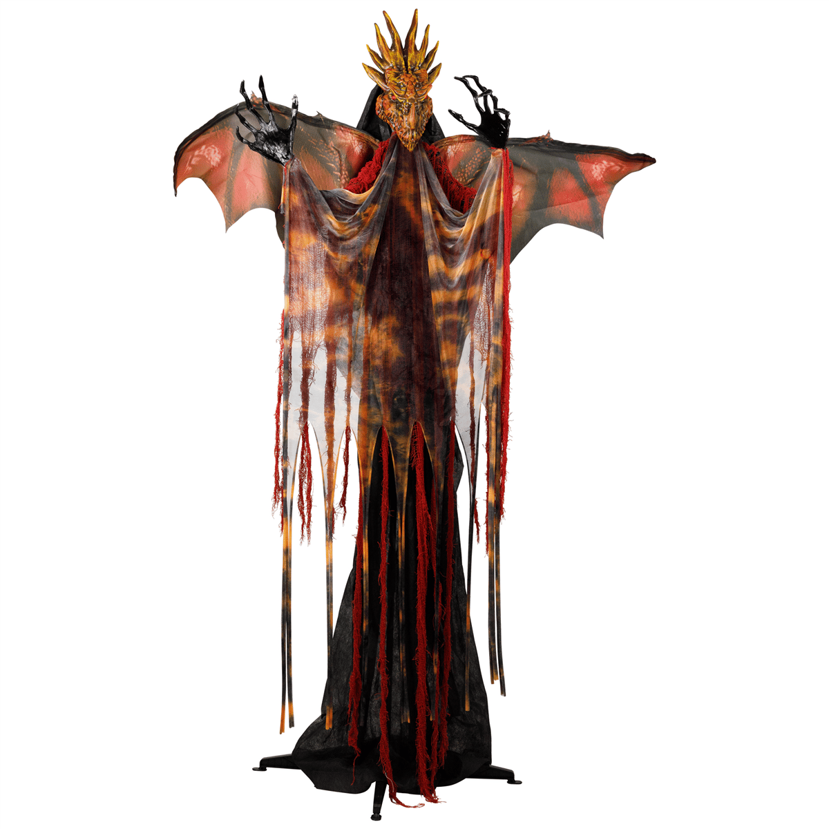 Northlight 70 Lighted and Animated Standing Dragon Man with Sound Halloween Figure - Red