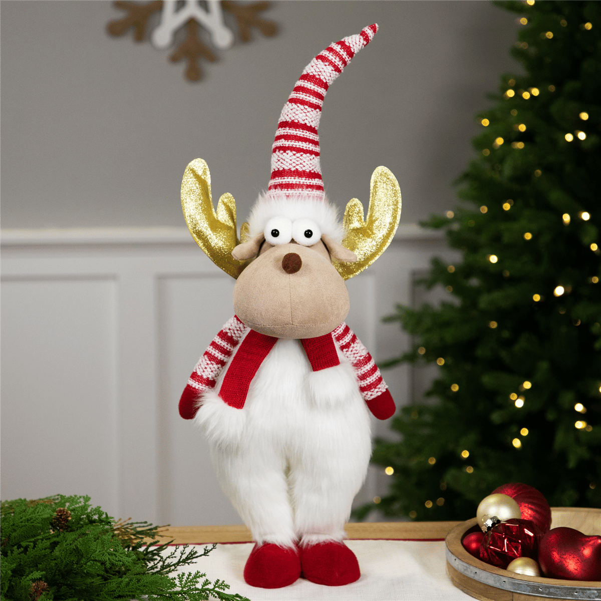 Click here for Northlight Standing Plush Moose Christmas Figure prices