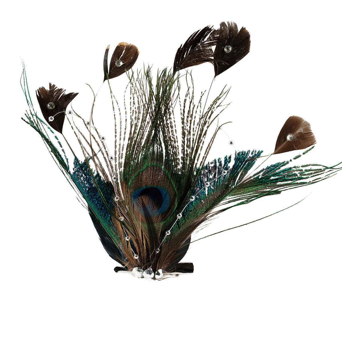 Click here for Northlight Peacock Ocelli Feather Clip-On Christma... prices