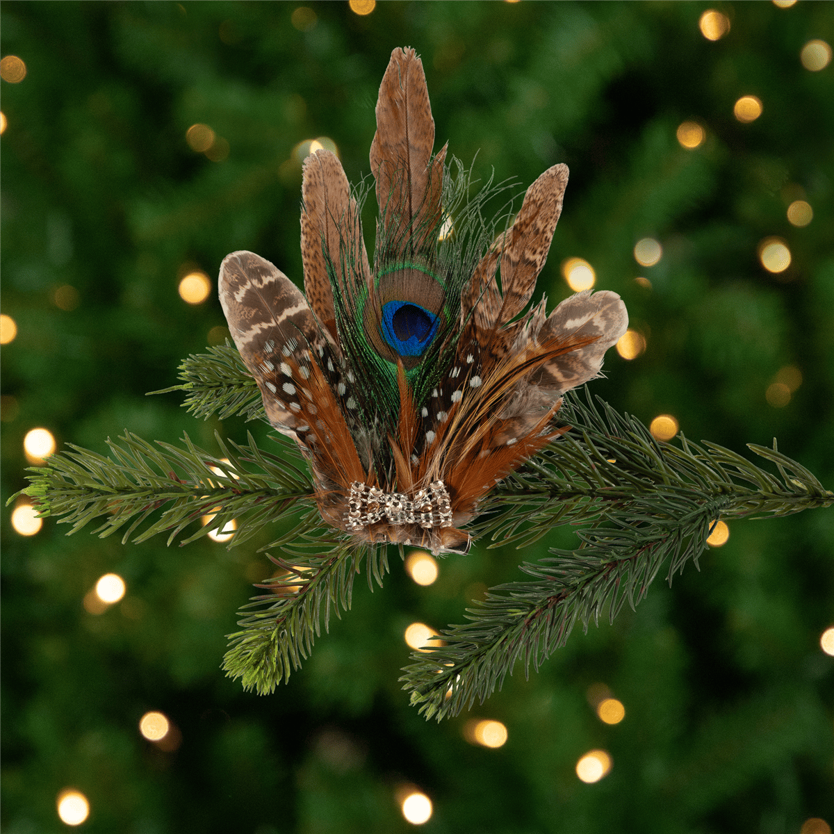 Click here for Northlight 6in. Peacock Feather Christmas Clip-On... prices
