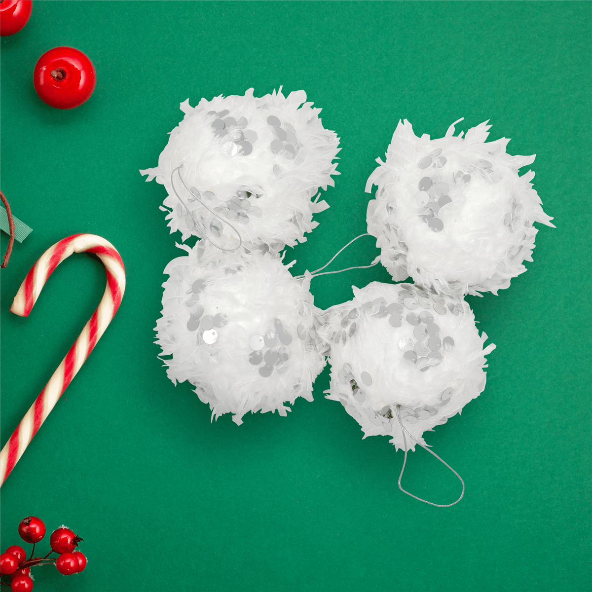 Click here for Northlight 4ct. Feather Ball with Sequins Christma... prices