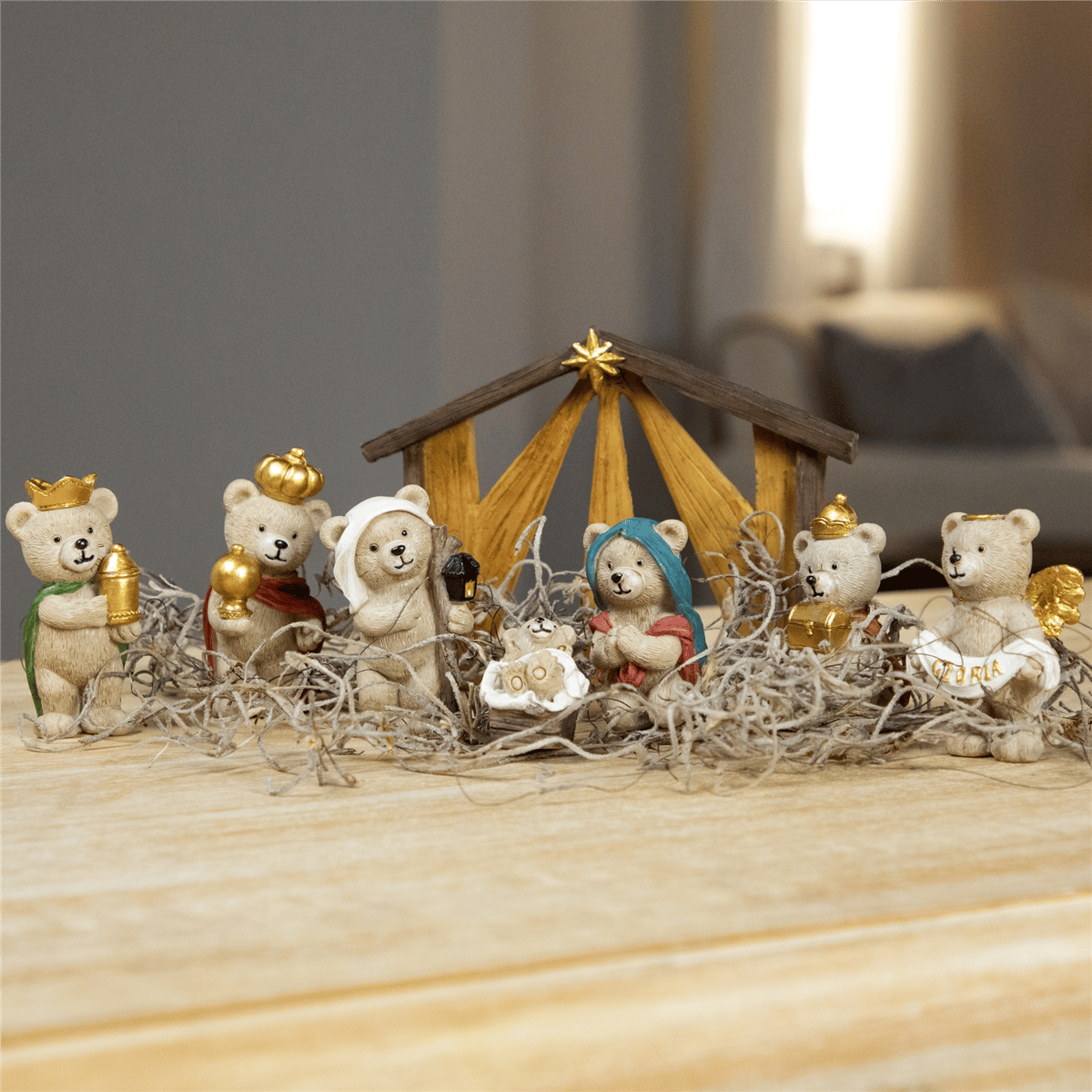 Click here for Northlight 8pc. Bears Christmas Nativity Set prices