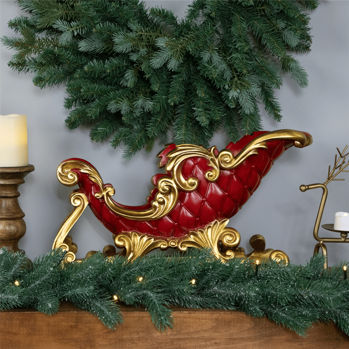 Click here for Northlight Santas Sleigh Christmas Decoration - 19... prices