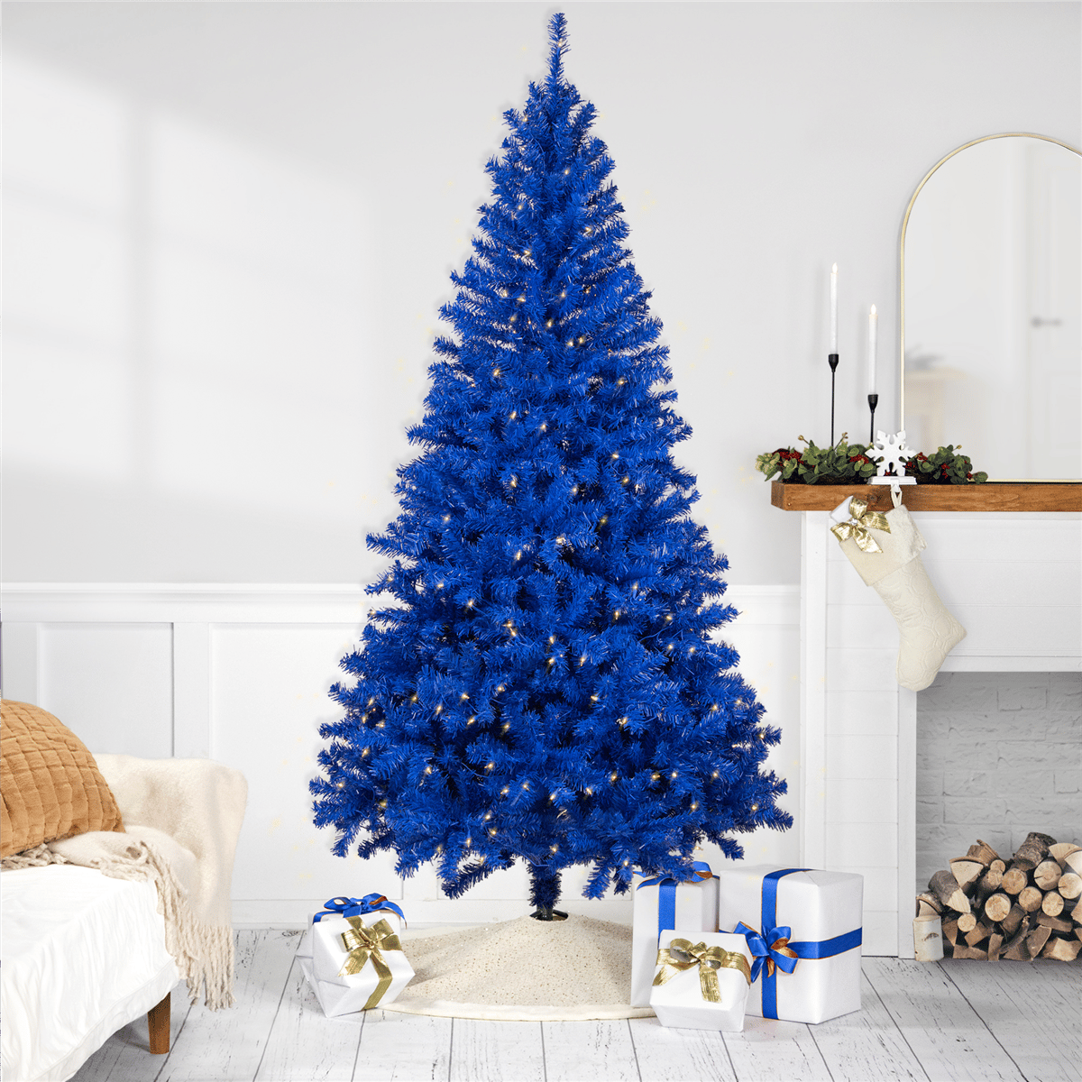 Click here for Northlight 7ft. Pre-Lit Royal Blue Artificial Pine... prices