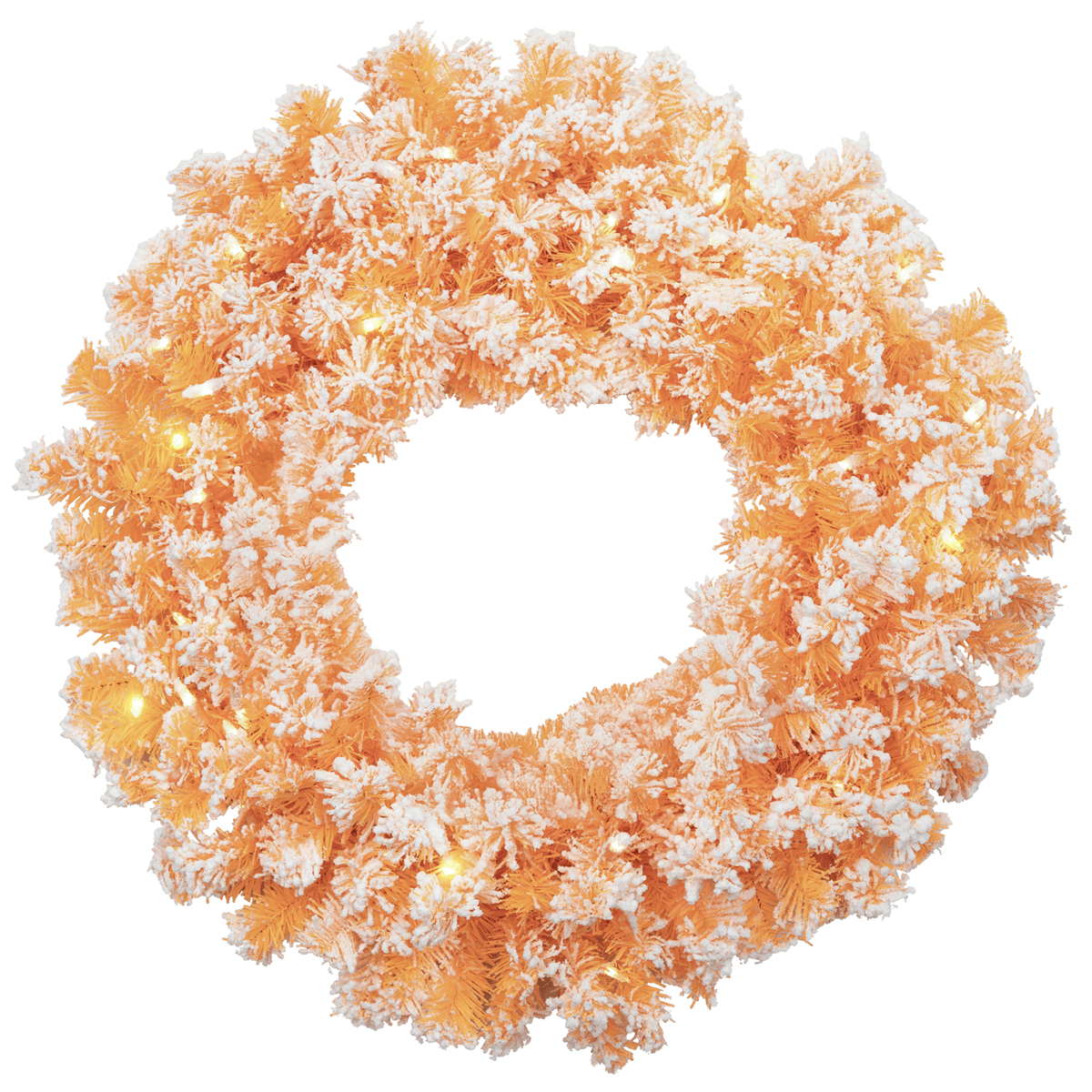 Click here for Northlight 24in. Pre-Lit Flocked Orange Pine Chris... prices