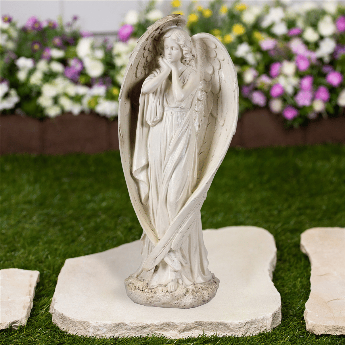 Click here for Northlight Standing Angel with Wings Outdoor Garde... prices
