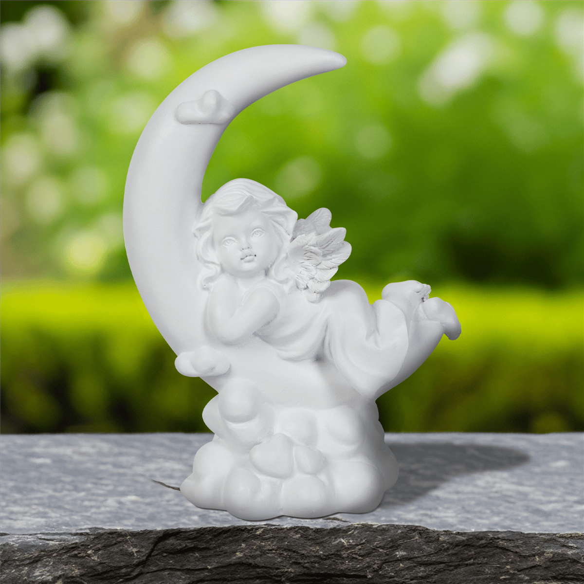 Click here for Northlight Girl Cherub Laying on Crescent Moon Sta... prices