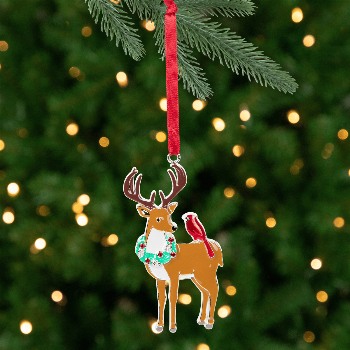 Click here for Northlight Reindeer with Cardinal & Wreath Christm... prices