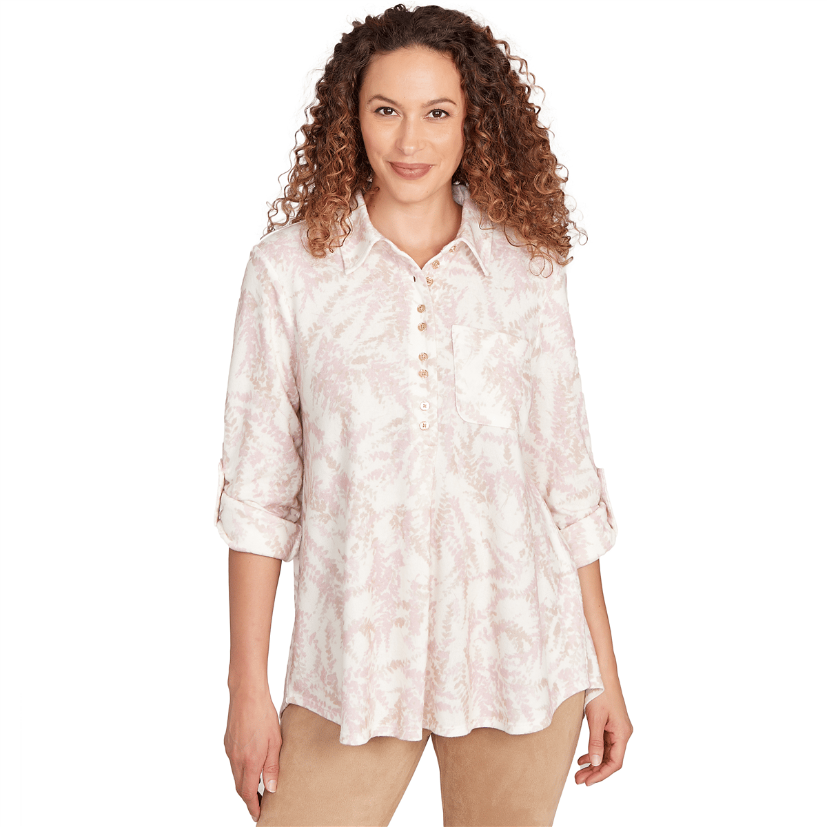 Click here for Womens Hearts of Palm Makin Me Blush Roll Tab Slee... prices