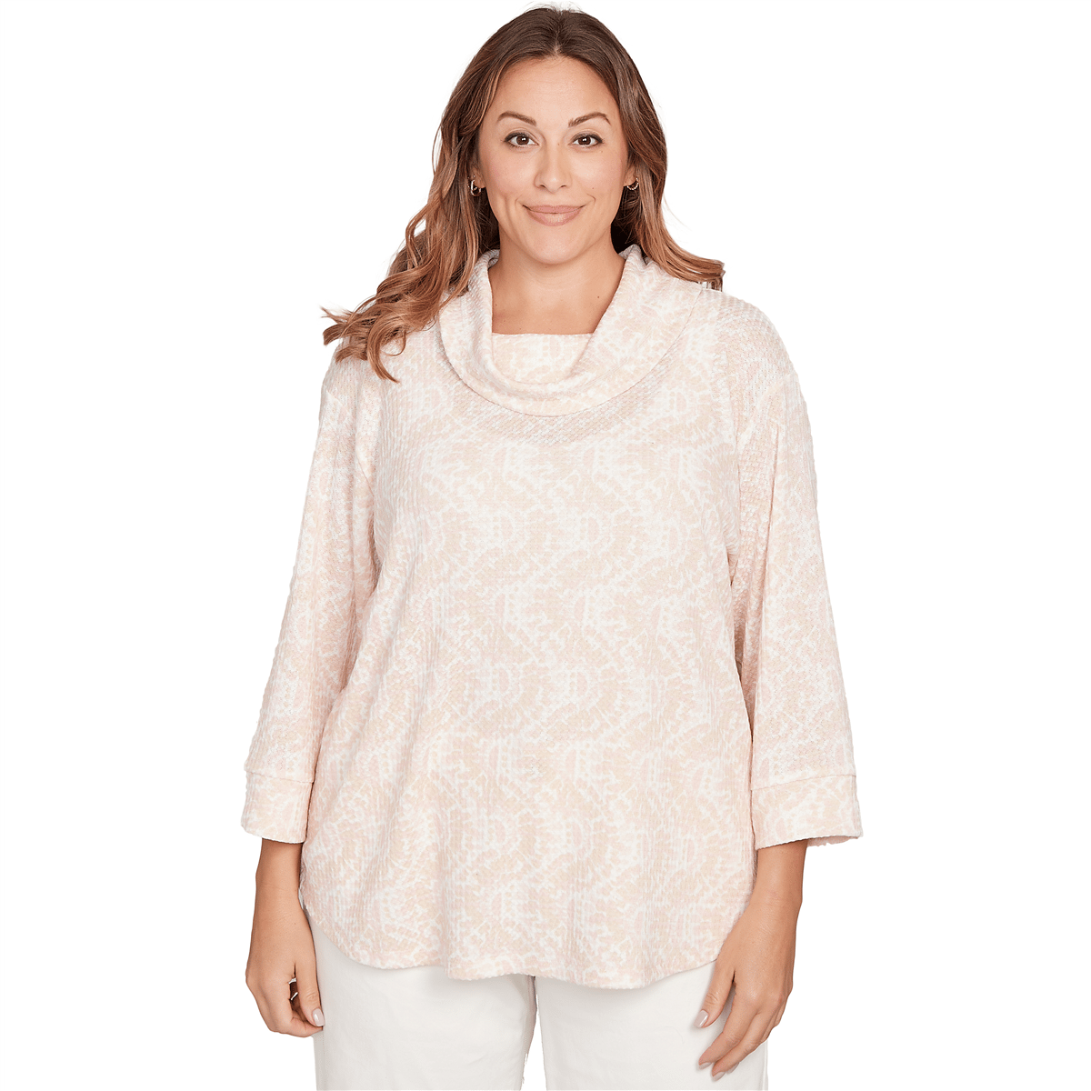 Click here for Plus Size Hearts of Palm Makin Me Blush Geometric... prices