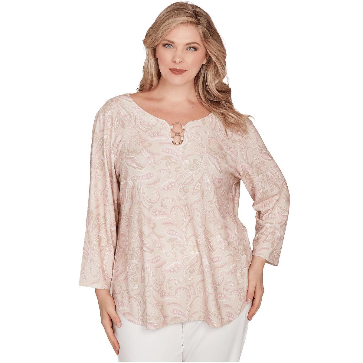 Click here for Plus Size Hearts of Palm Makin Me Blush Boat Neck... prices