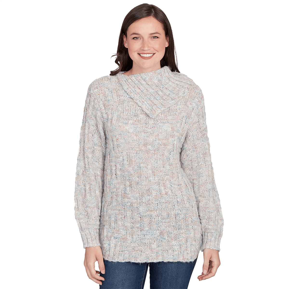 Click here for Petite Hearts of Palm Makin Me Blush Textured Swea... prices