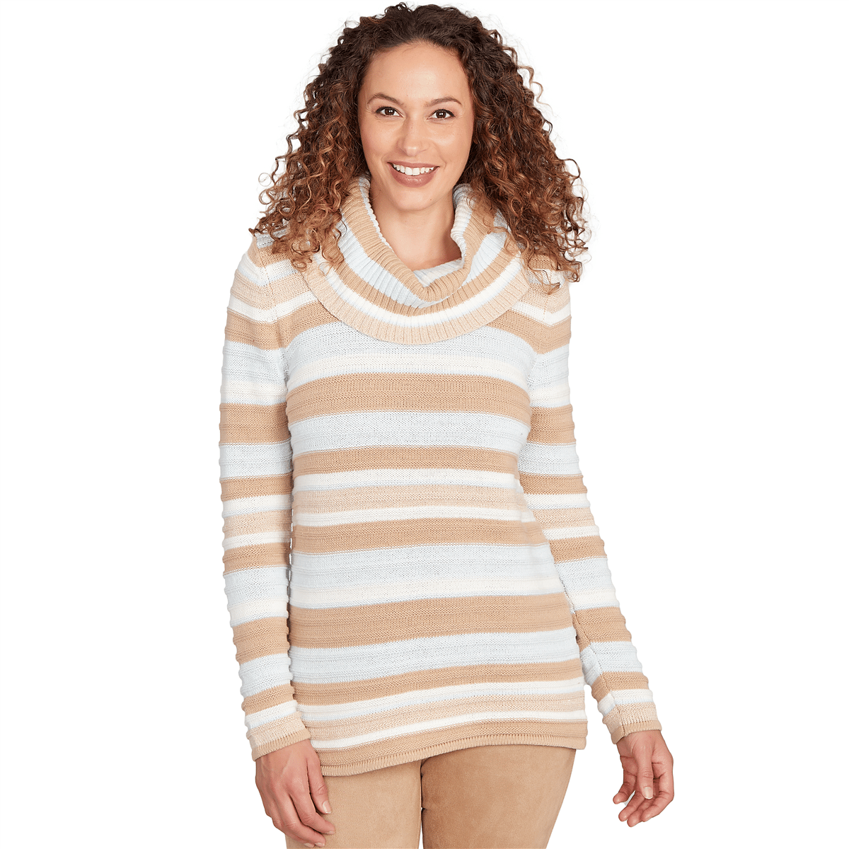 Click here for Petite Hearts of Palm Makin Me Blush Cowl Neck Str... prices