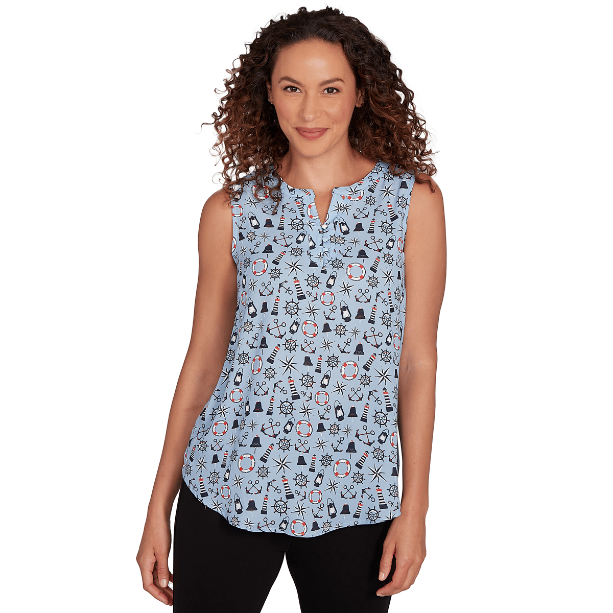 Click here for Womens Emaline Denver Sleeveless Nautical Henley B... prices