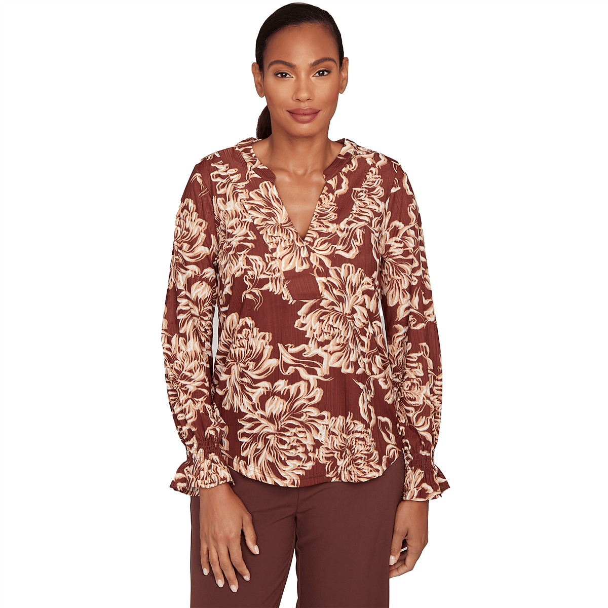 Click here for Womens Emaline Rockford Floral Long Sleeve Split N... prices