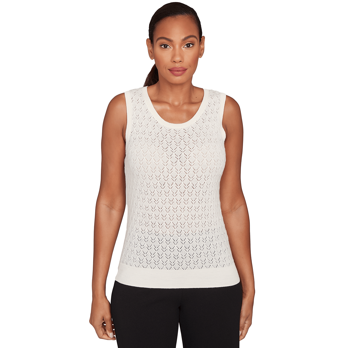 Click here for Plus Size Emaline Rockford Pointelle Stitch Sweate... prices