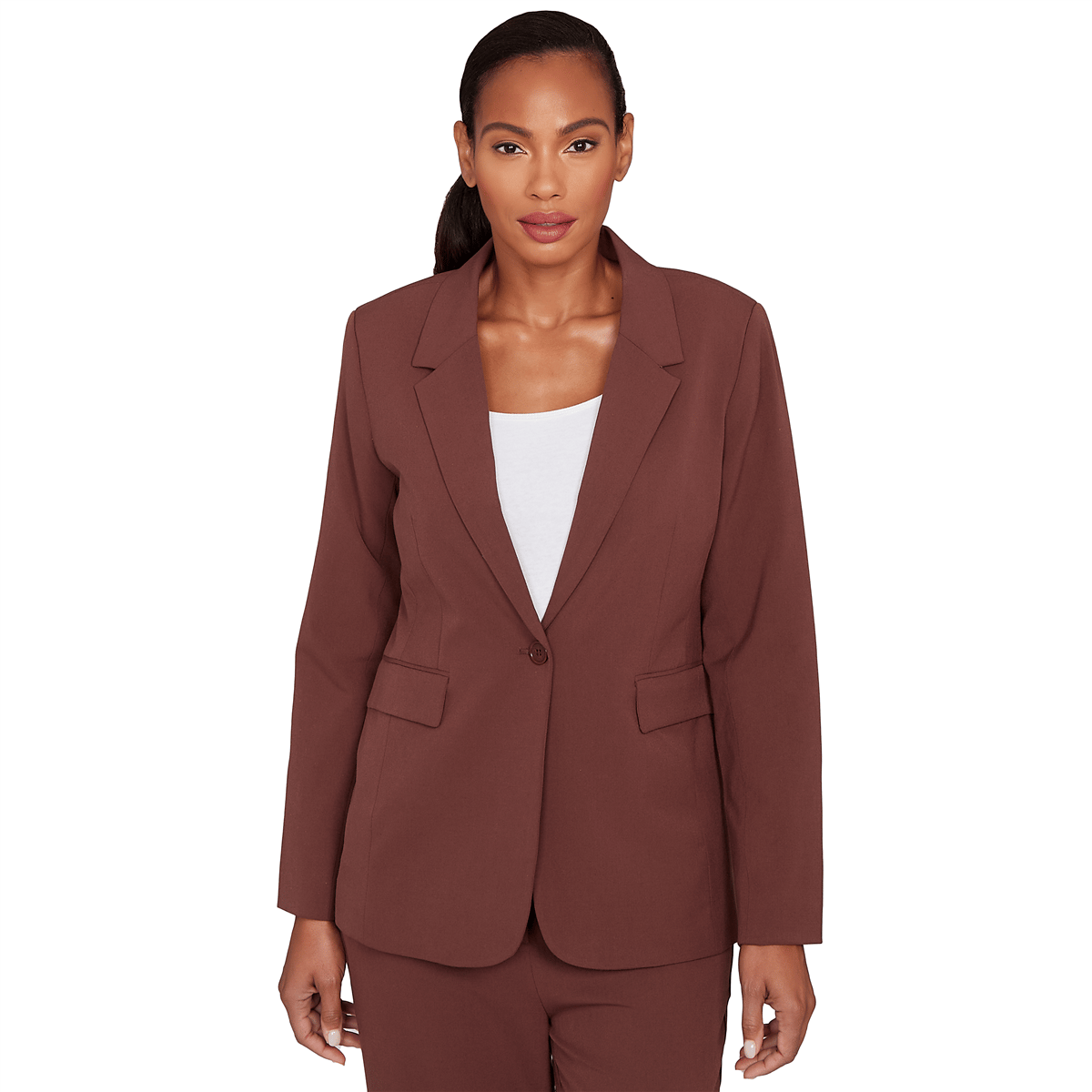 Click here for Plus Size Emaline Rockford Notch Lapel Bi-Stretch... prices