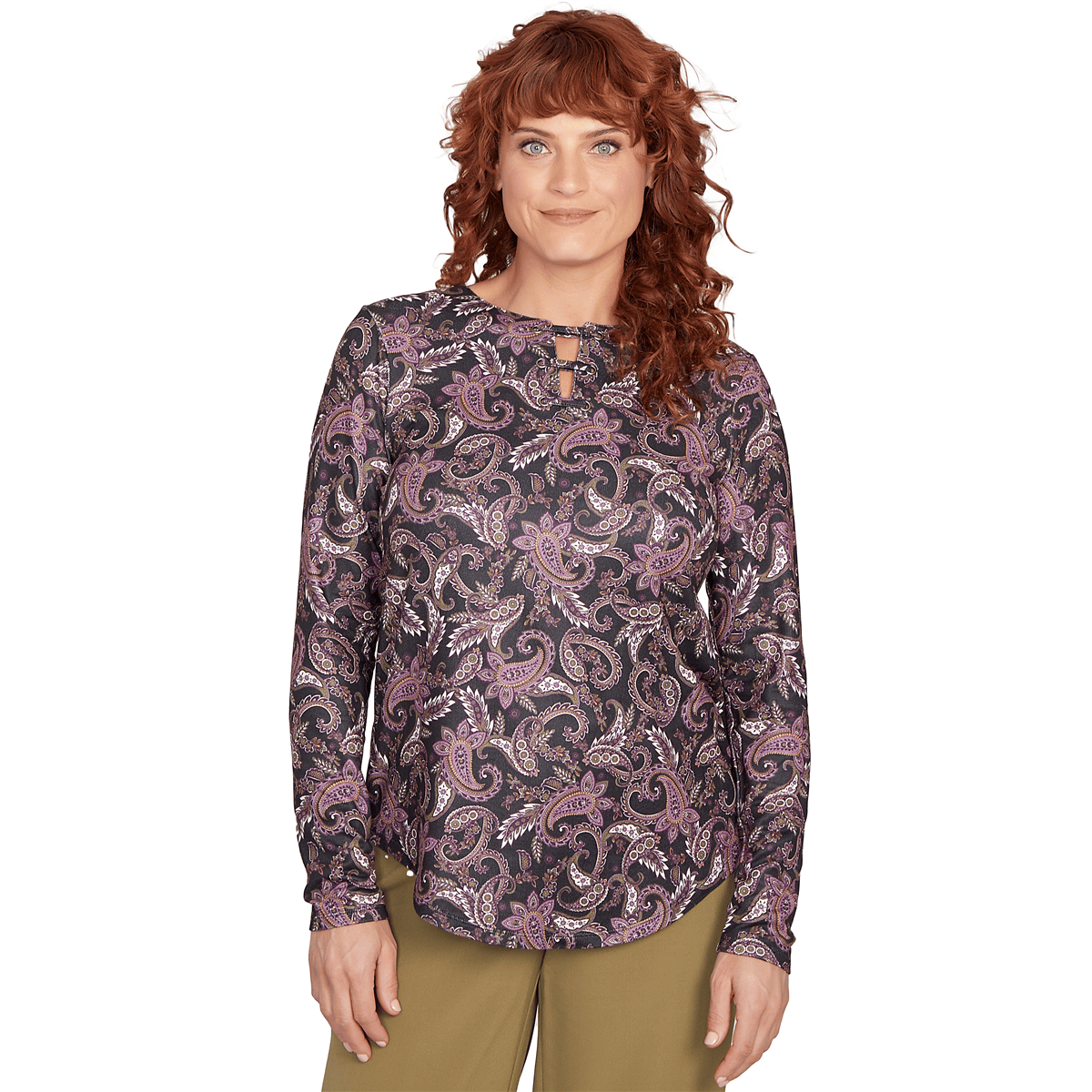 Click here for Plus Size Emaline Deerfield Long Sleeve Paisley Bl... prices