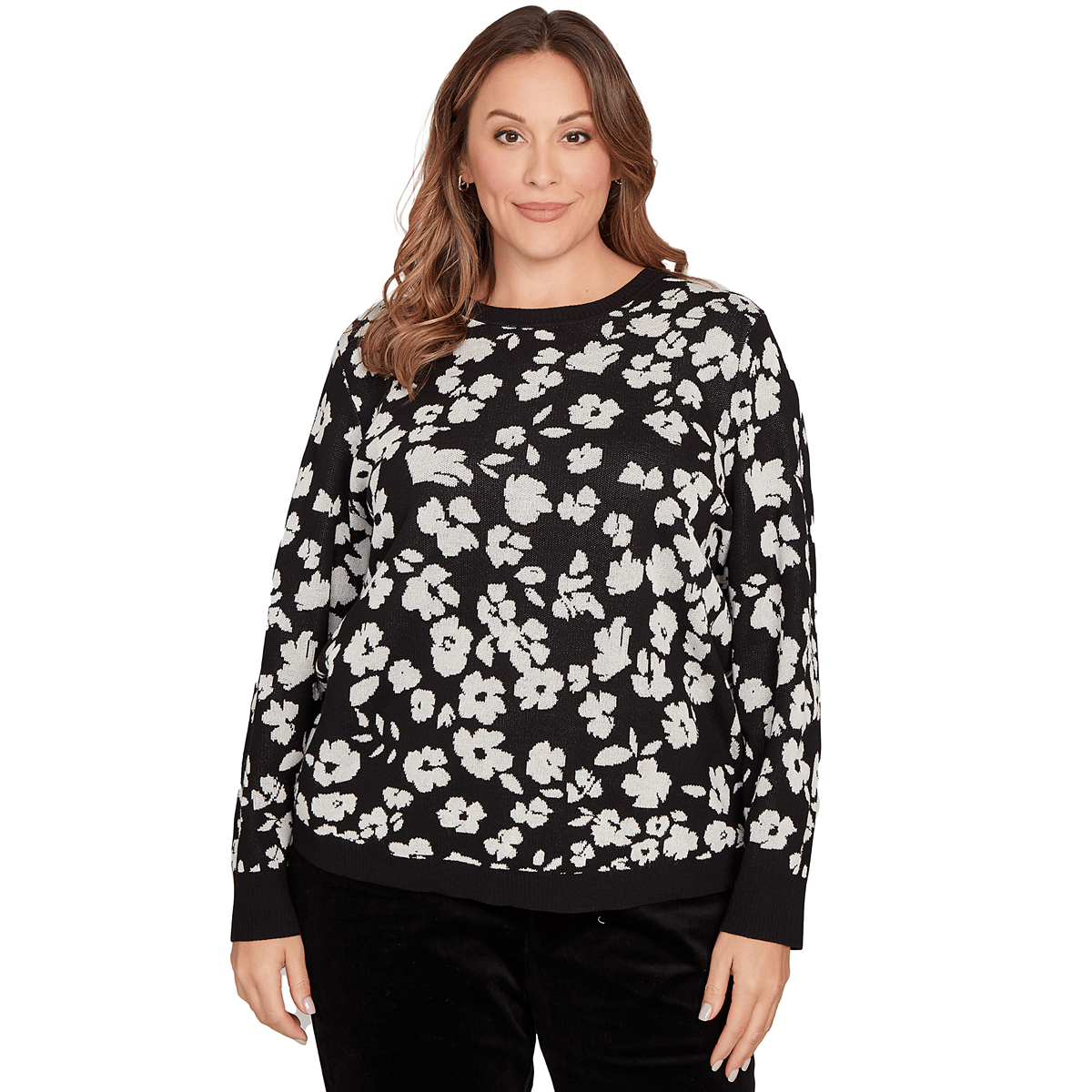 Click here for Plus Size Emaline Deerfield Long Sleeve Floral Rou... prices