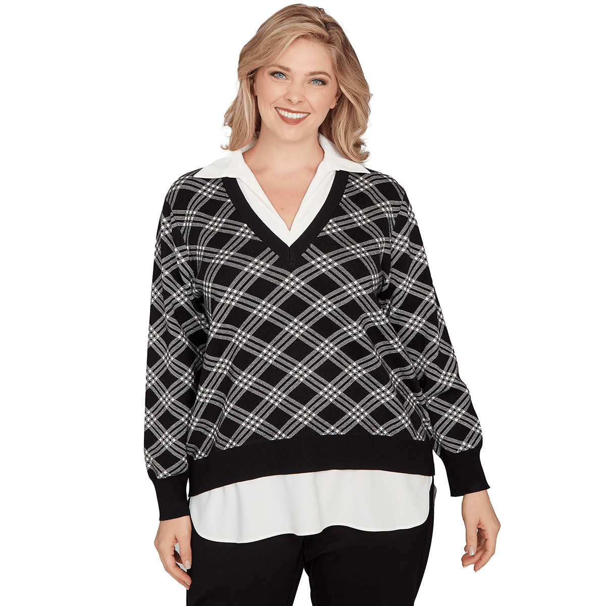 Click here for Plus Size Emaline Deerfield Long Sleeve Two in One... prices