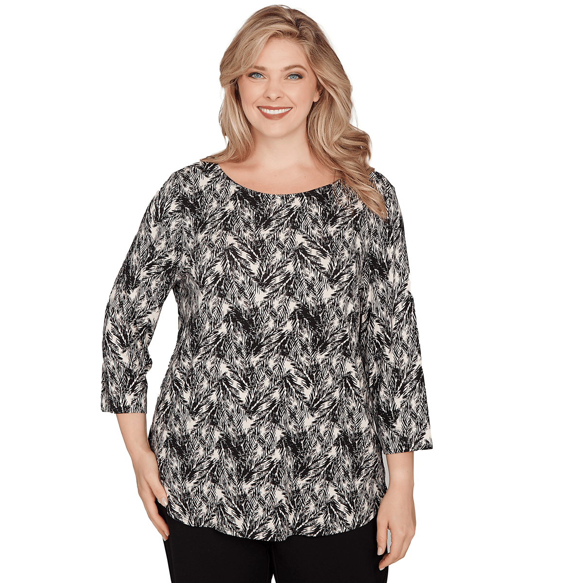 Click here for Plus Size Emaline Key Items 3/4 Sleeve Boat Neck L... prices