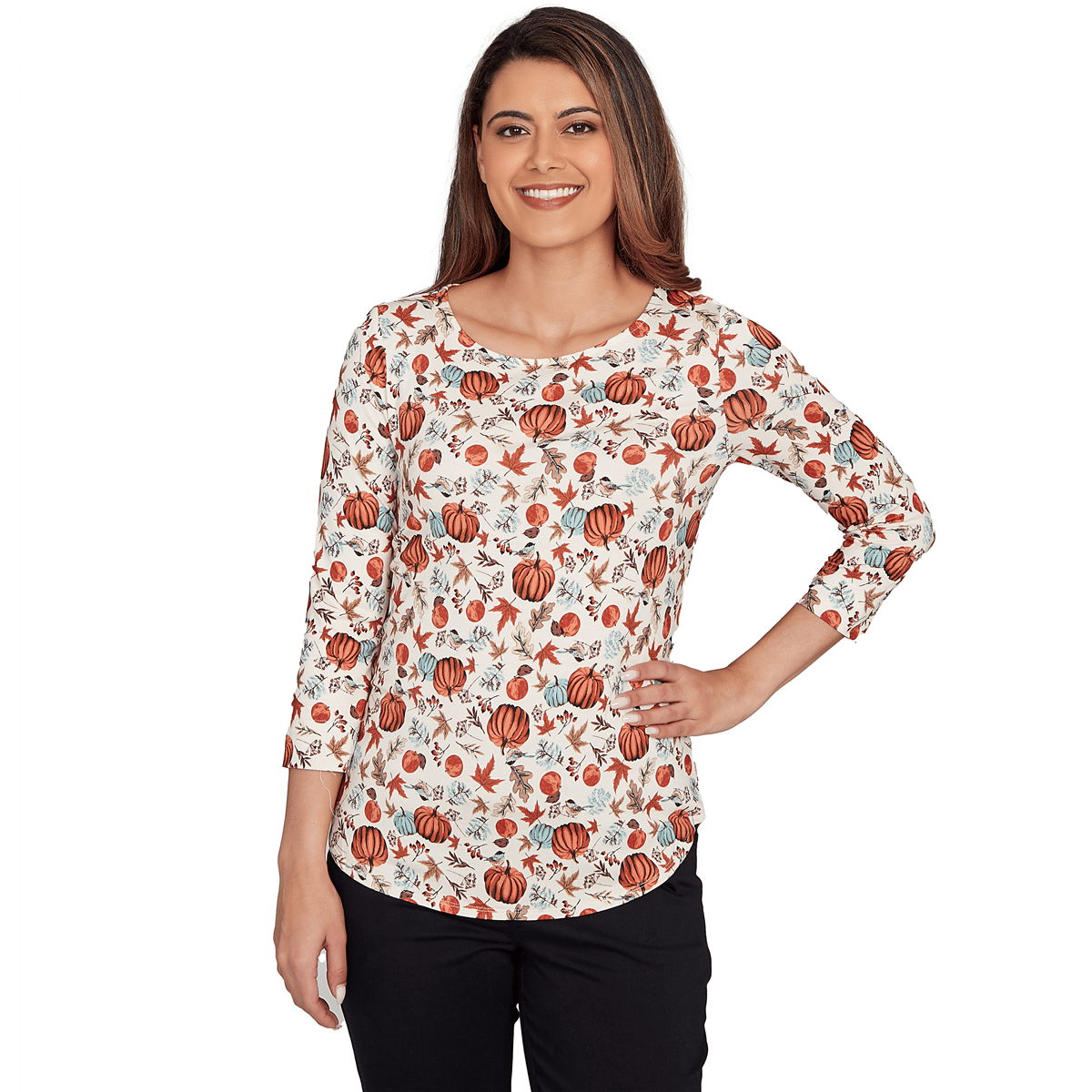 Click here for Petite Emaline Key Items 3/4 Sleeve Boat Neck Pump... prices