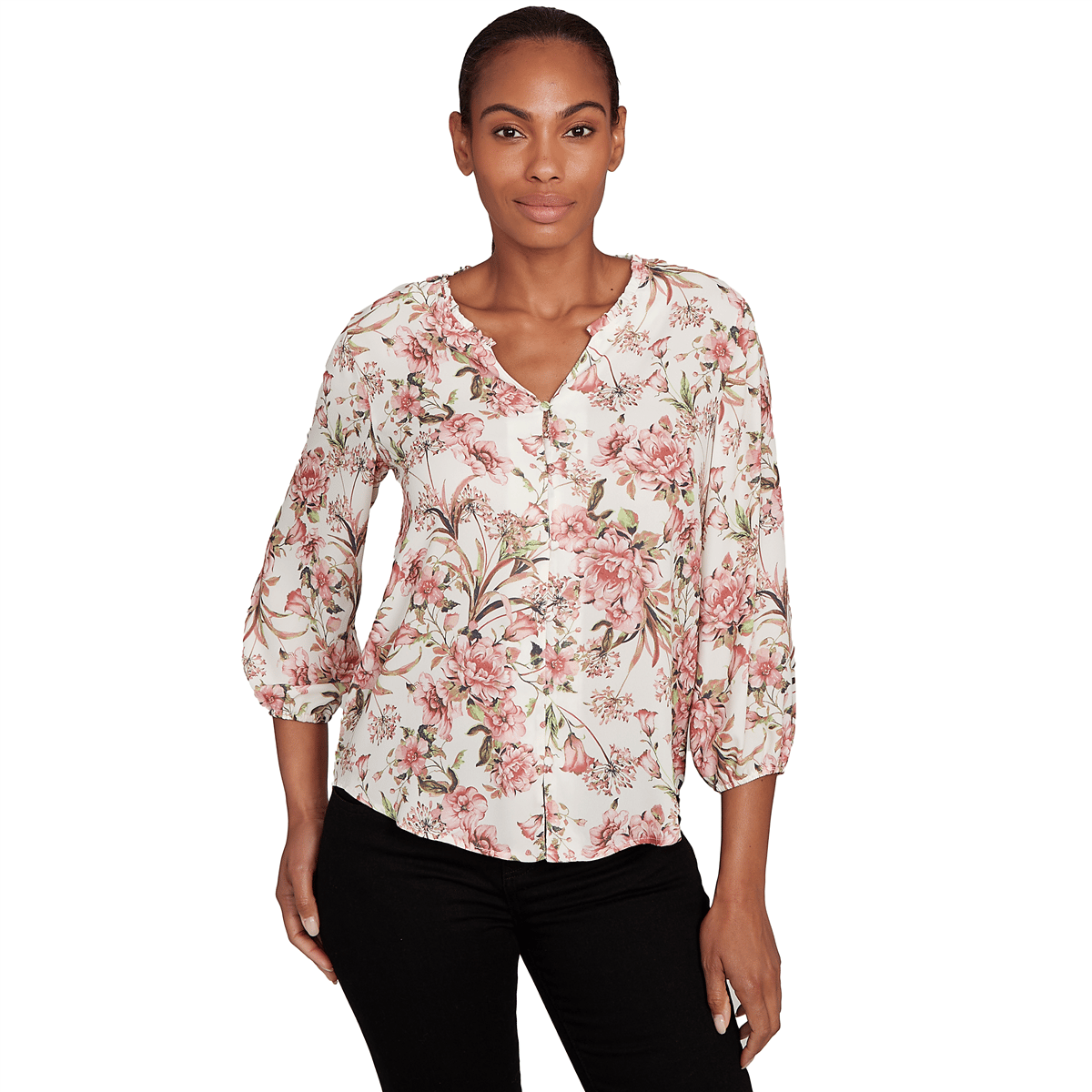 Click here for Womens Emaline Hartford Romantic Split Neck Button... prices