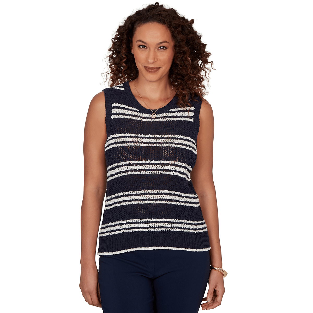 Click here for Womens Emaline Summer In The City Stripe Sweater V... prices