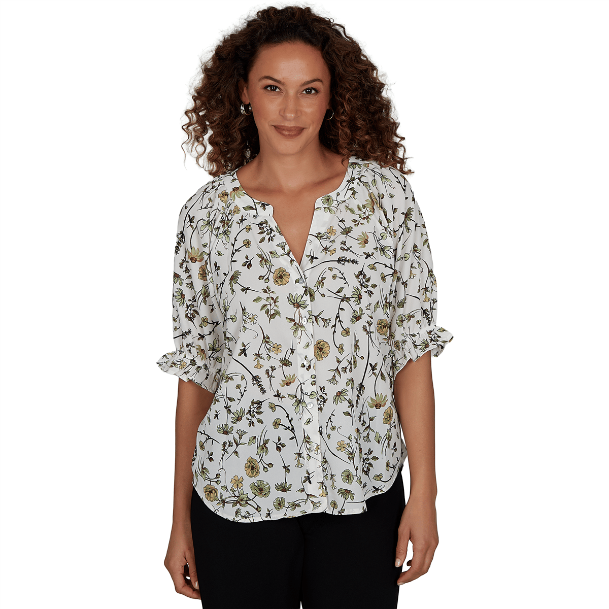Click here for Petite Emaline La Vita Costiera Elbow Sleeve Flora... prices