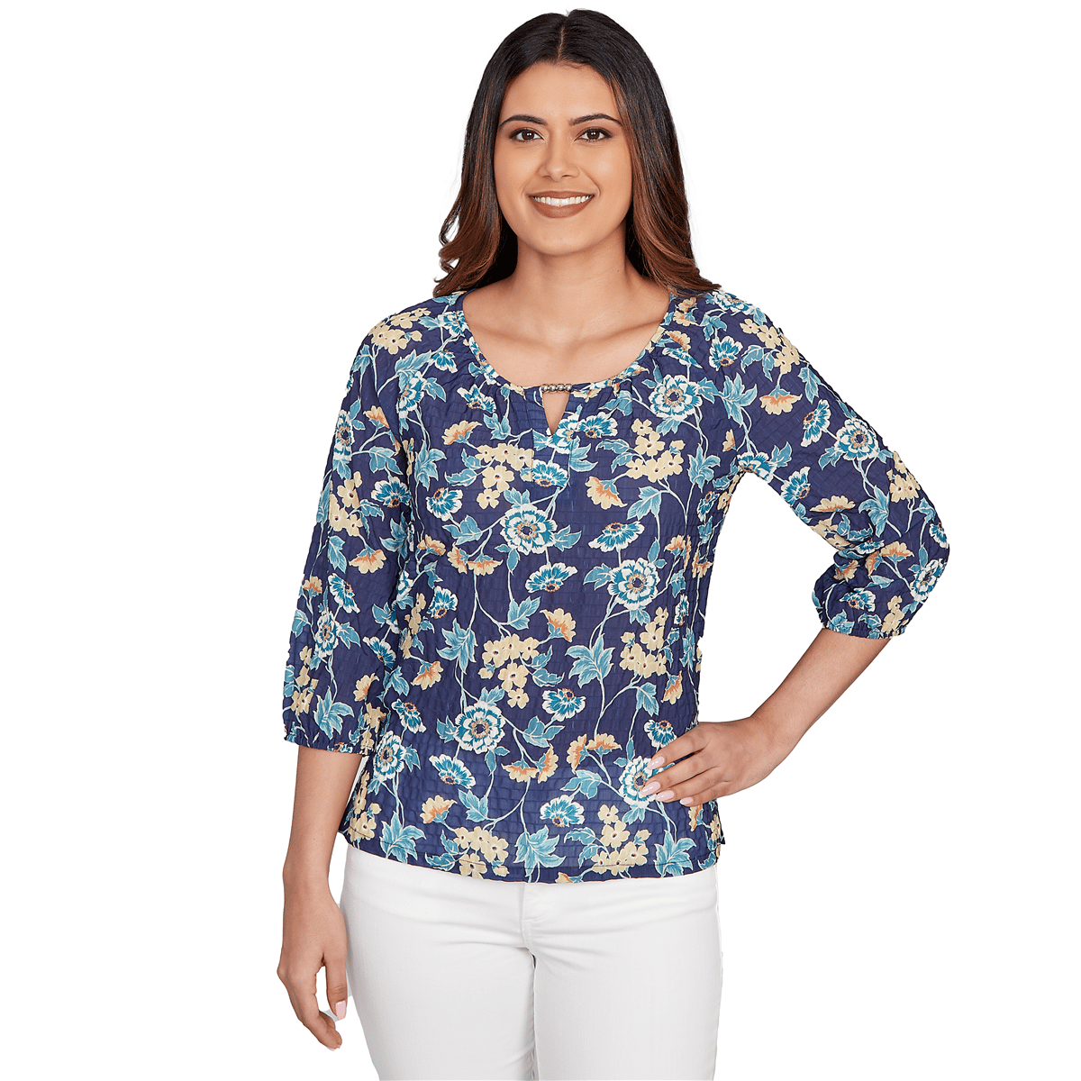 Click here for Plus Size Hearts of Palm The Blueprint Floral Crin... prices