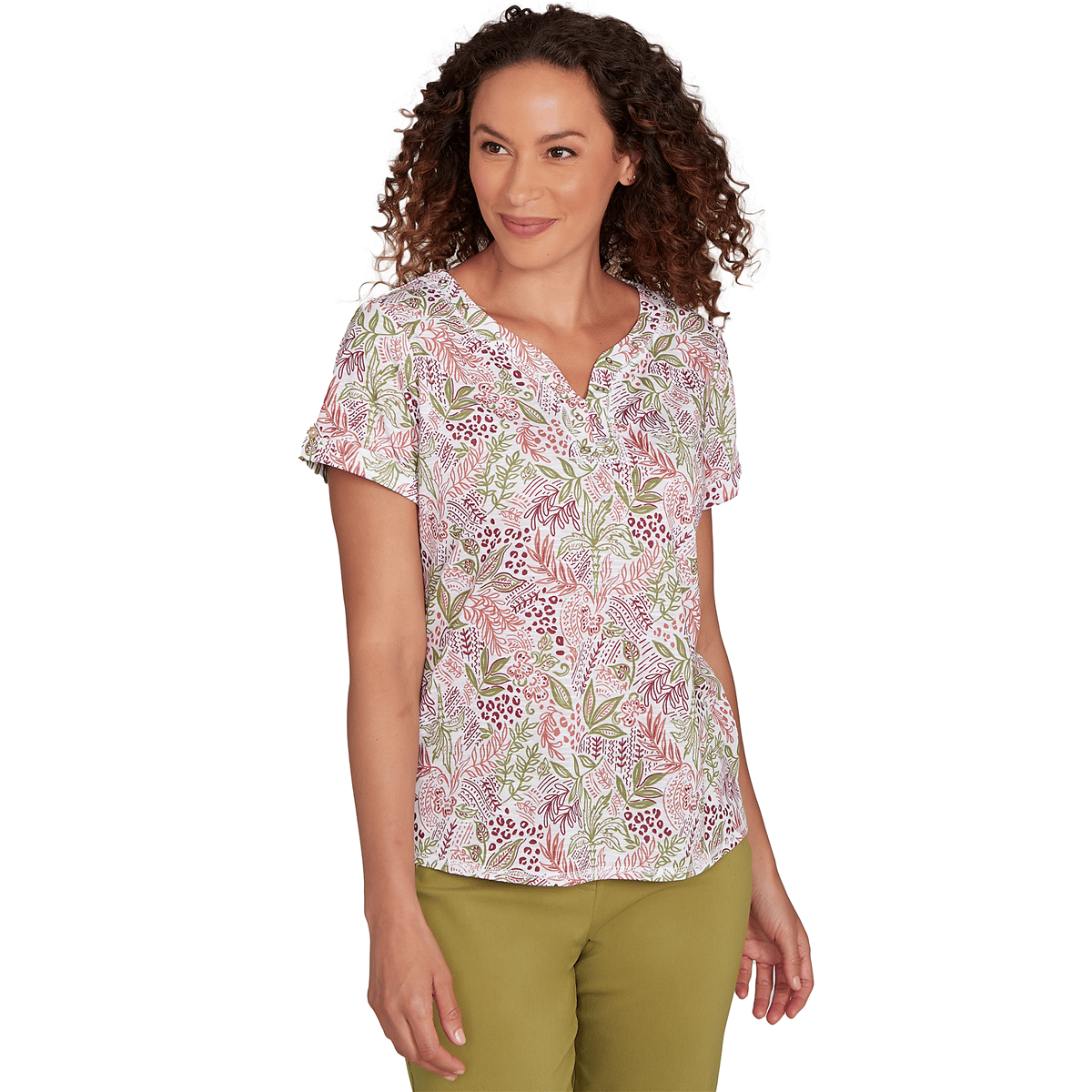 Click here for Petite Hearts of Palm Rhythm And Rouge Leaf Leopar... prices