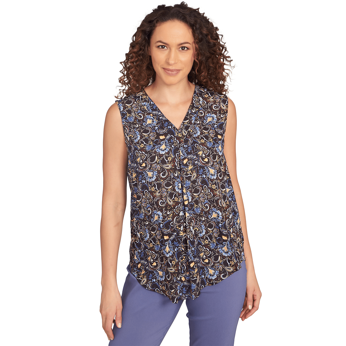 Click here for Plus Size Emaline Phoenix Floral Paisley V-Neck Bl... prices