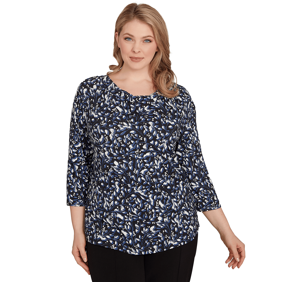 Click here for Plus Size Emaline Phoenix Vine Leaf Drape Neck Blo... prices