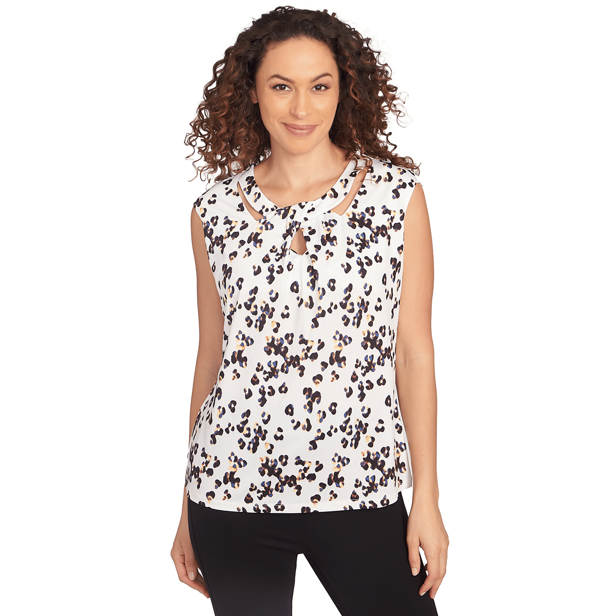 Click here for Plus Size Emaline Phoenix Twist Knot Neck Leopard... prices
