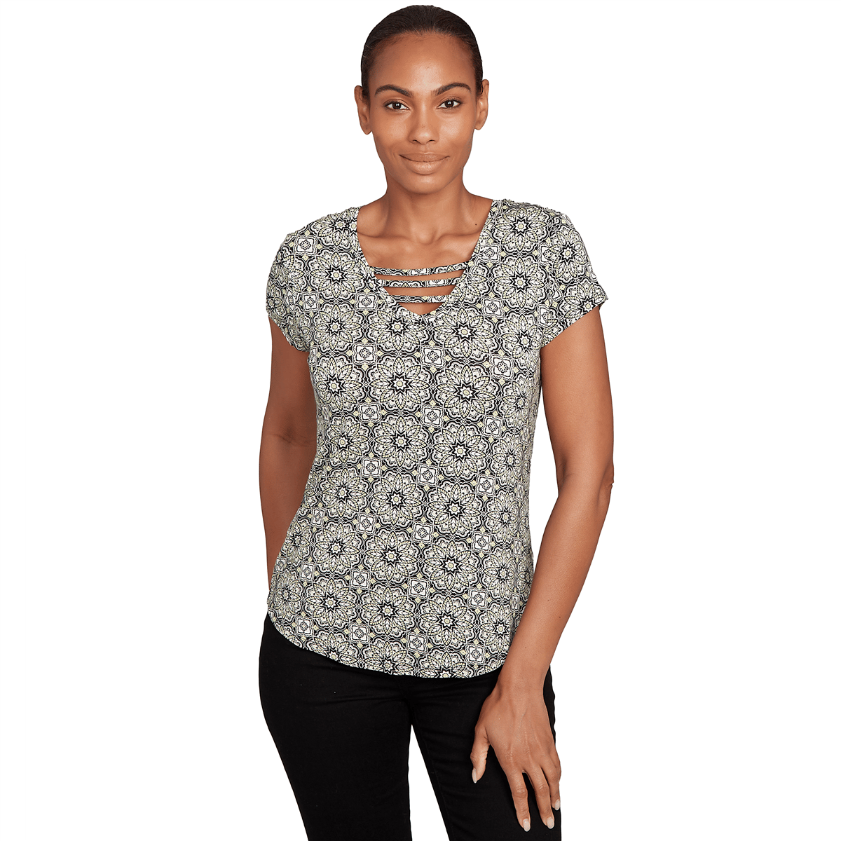 Click here for Womens Emaline Key Items V-Neck Geometric Floral L... prices