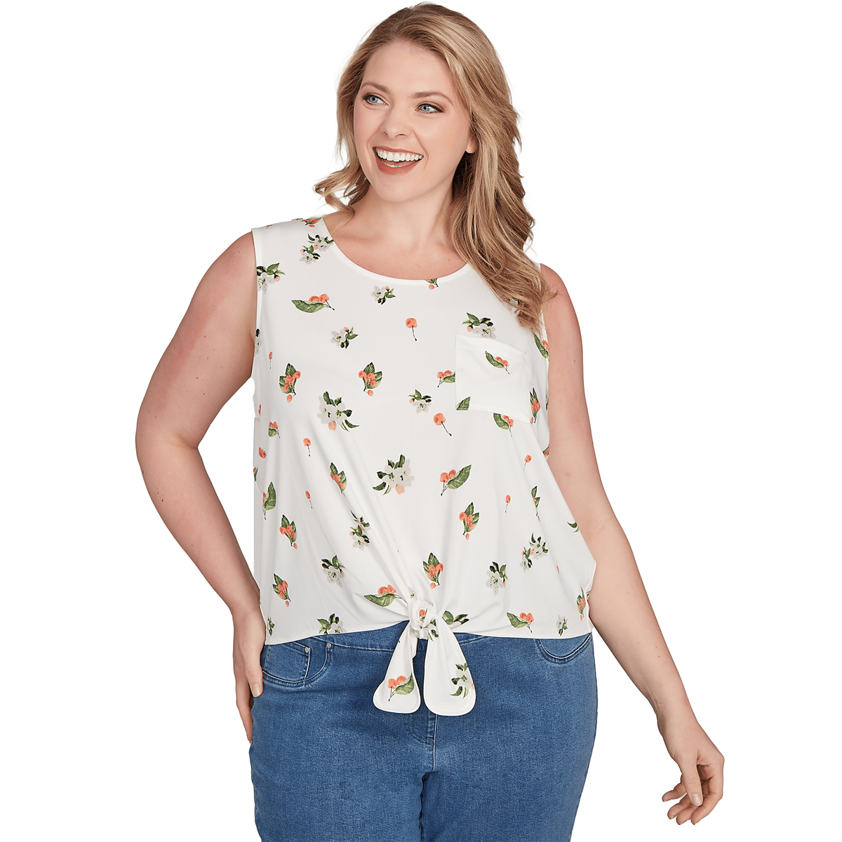 Click here for Plus Size Emaline Key Items Cherry Blossom Tie Fro... prices