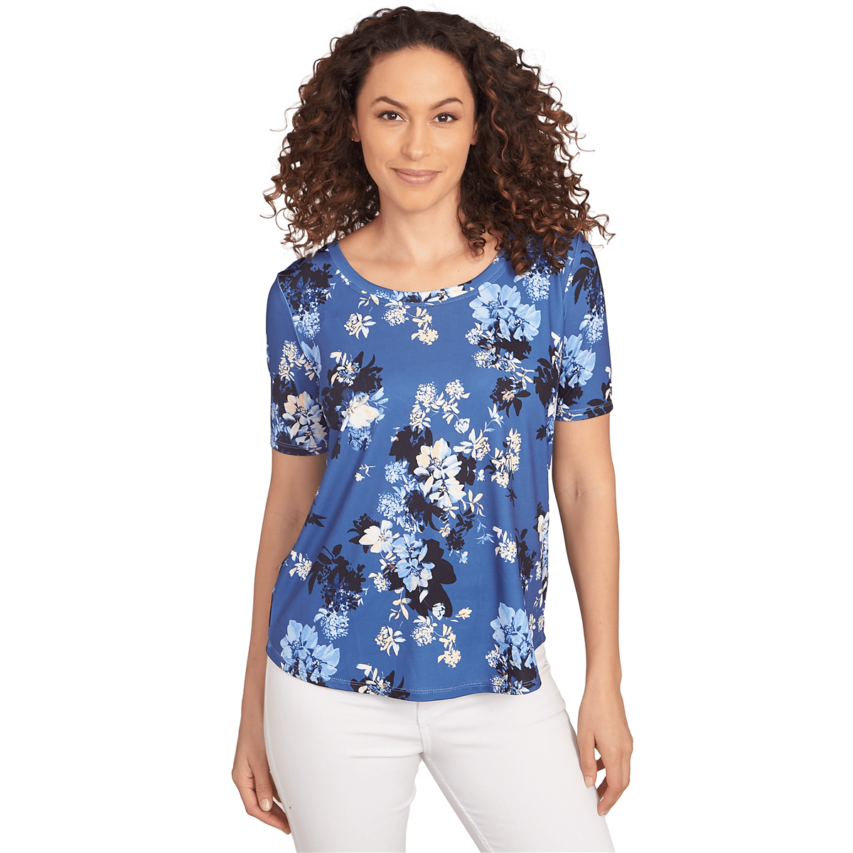 Click here for Plus Size Emaline Key Items Short Sleeve Floral Ro... prices