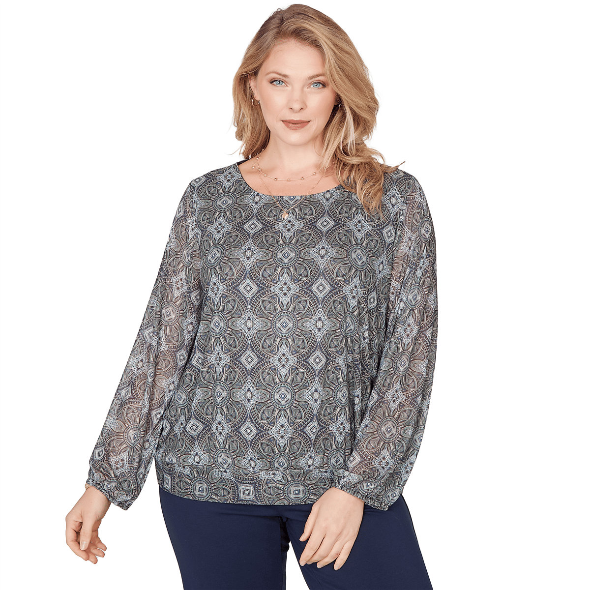 Click here for Plus Size Emaline Seabreeze Essence Long Sleeve Me... prices