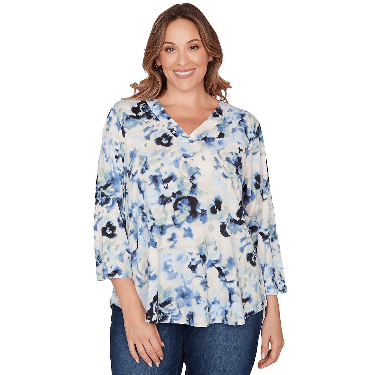 Click here for Plus Size Emaline Seabreeze Essence 3/4 Sleeve Abs... prices