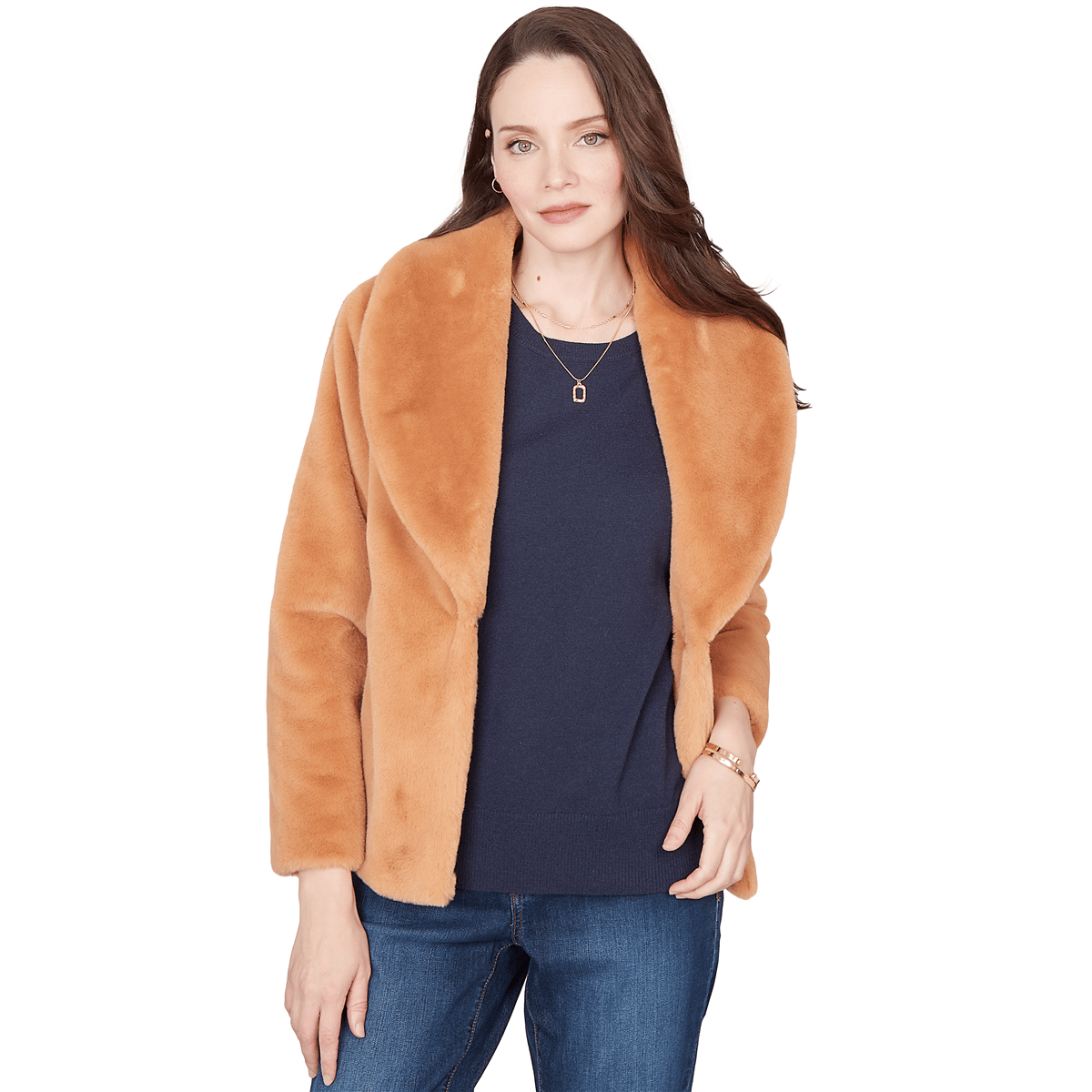 Click here for Petite Emaline Easton Faux Fur Jacket prices