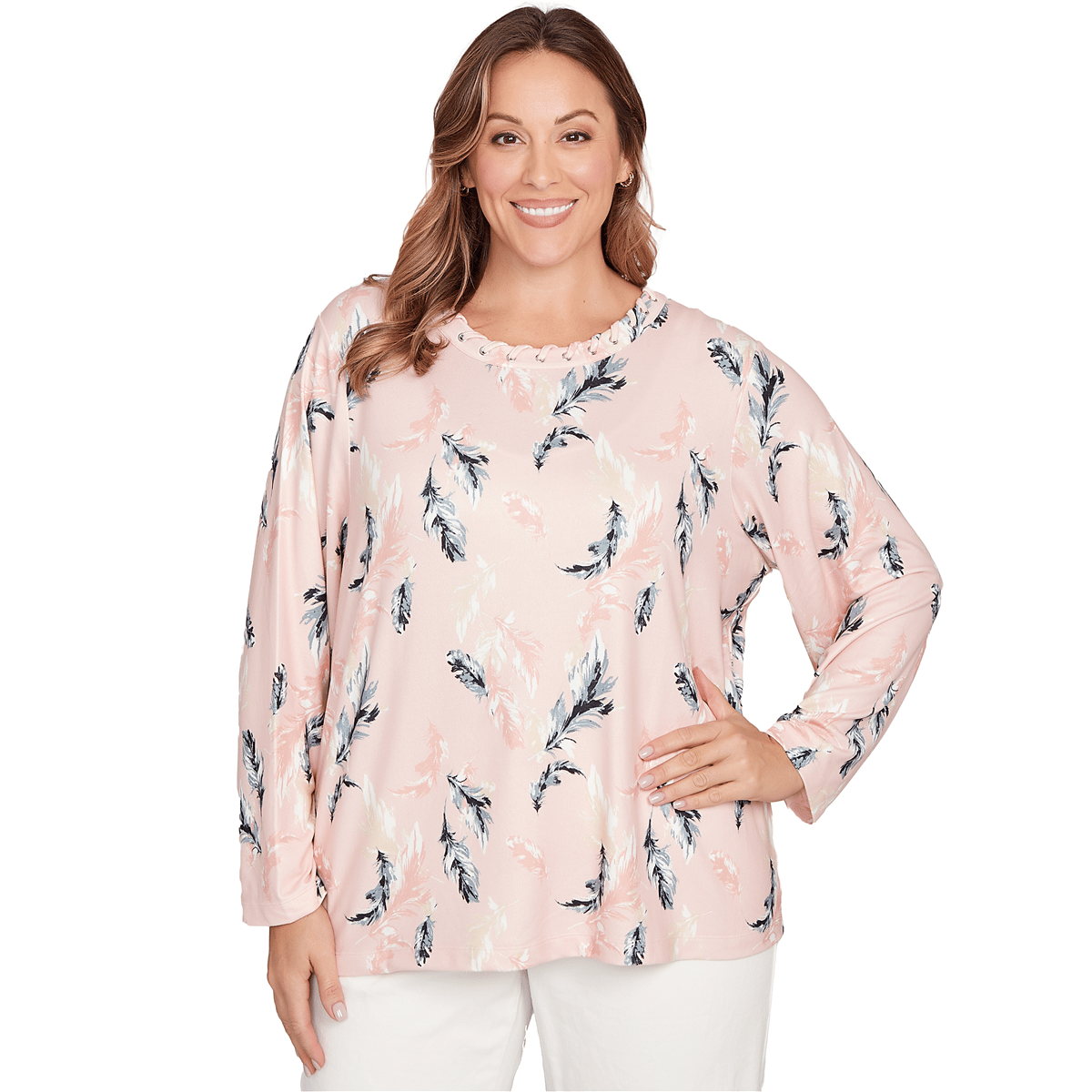 Click here for Plus Size Emaline Allentown Long Sleeve Lace Neck... prices