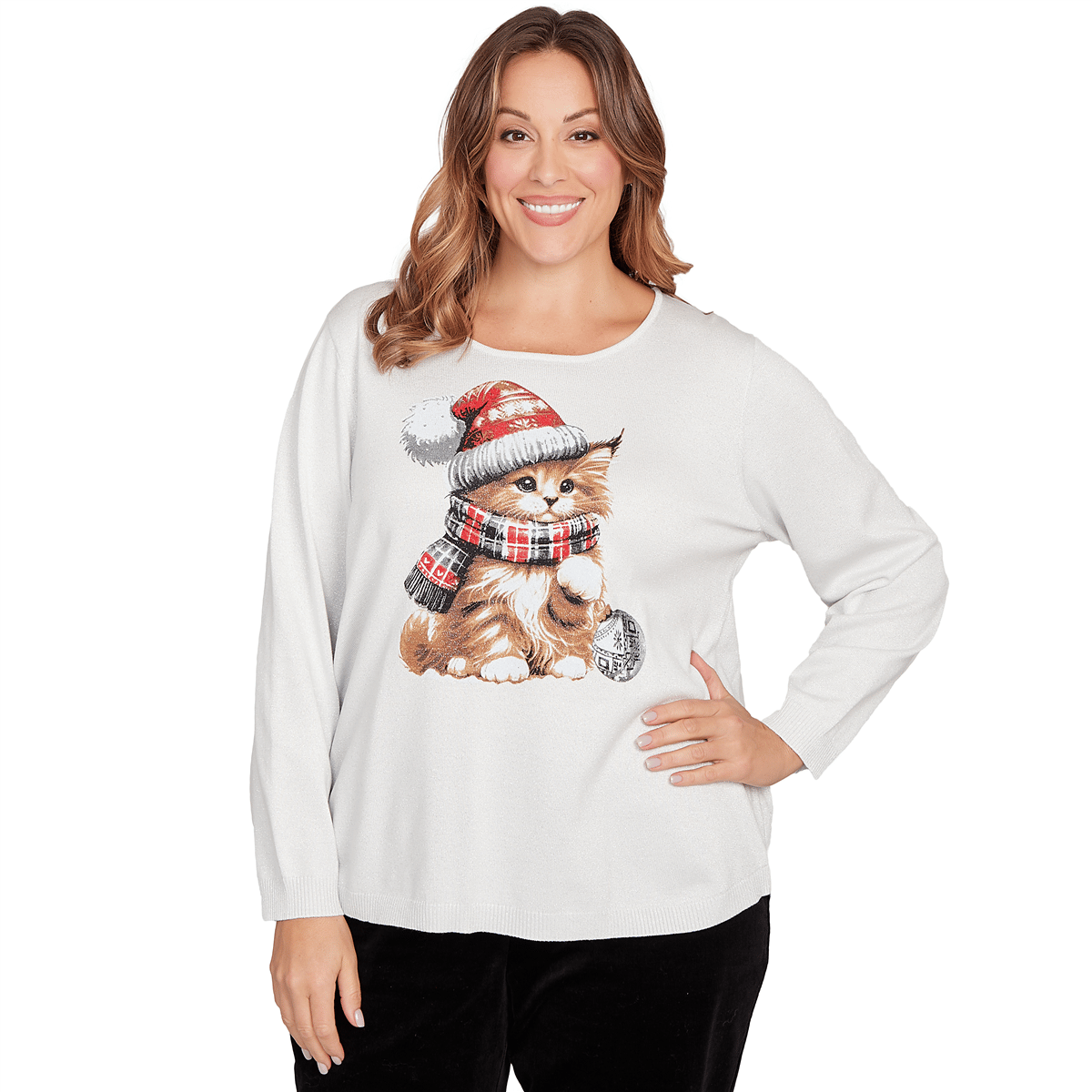 Click here for Plus Size Emaline Holiday Items Long Sleeve Round... prices
