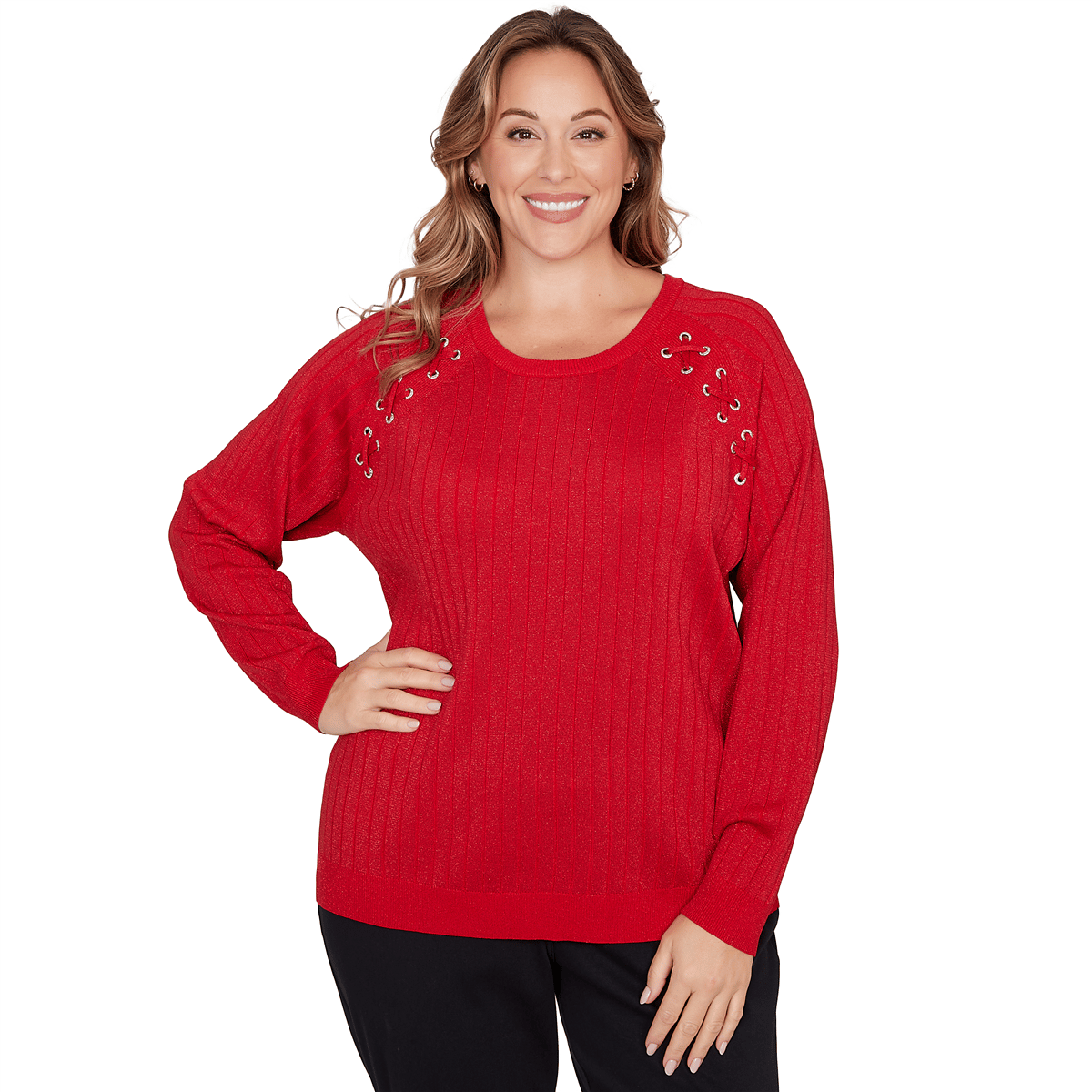 Click here for Plus Size Emaline Holiday Items Long Sleeve Ribbed... prices